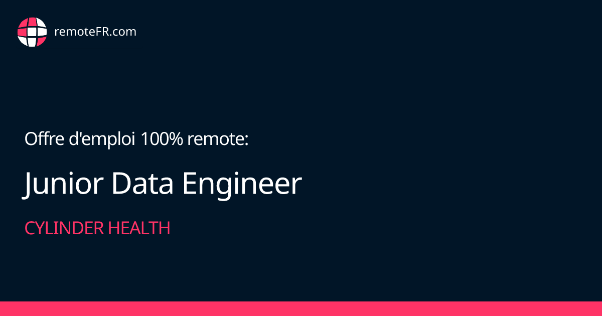 Junior Data Engineer - Cylinder Health