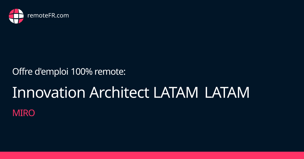 Innovation Architect LATAM LATAM - Miro